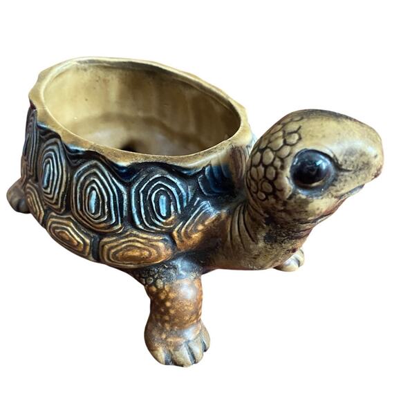 Accents | Vtg Lefton Turtle Planter Mcm 196s Brown Ceramic Realistic ...